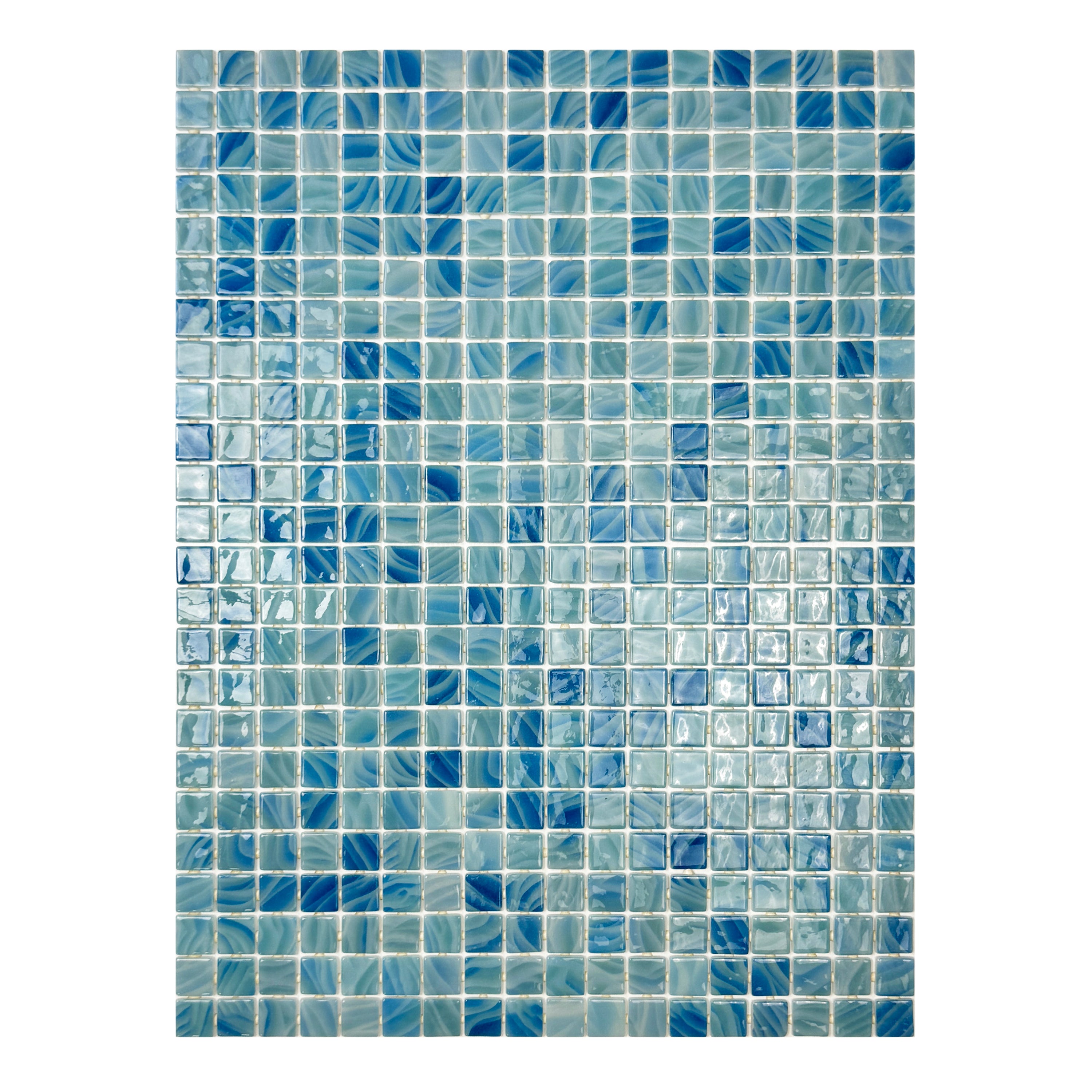 Swimming Pool Mosaic Tiles Dubai/ Powder Blue & Teal Blue Mixed – TileHome